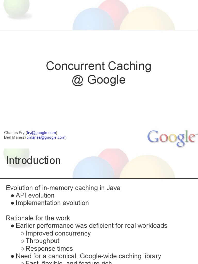 Concurrent Caching at Google | PDF | Cache (Computing) | Thread (Computing)
