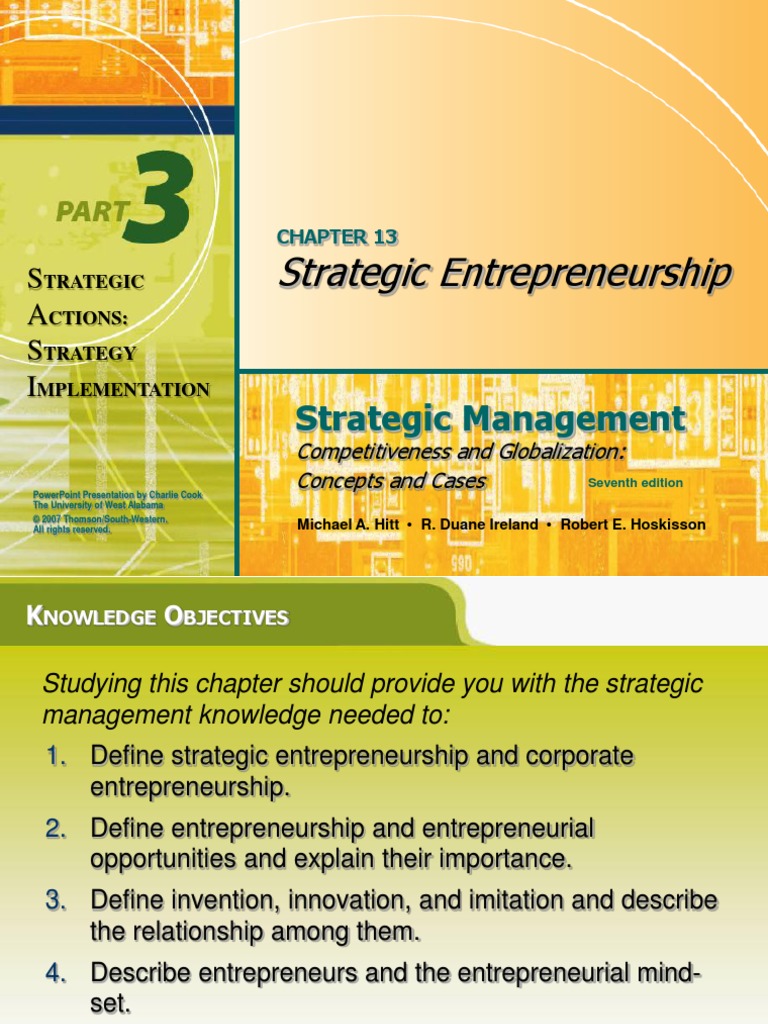Strategic Entrepreneurship | Entrepreneurship | Small Business