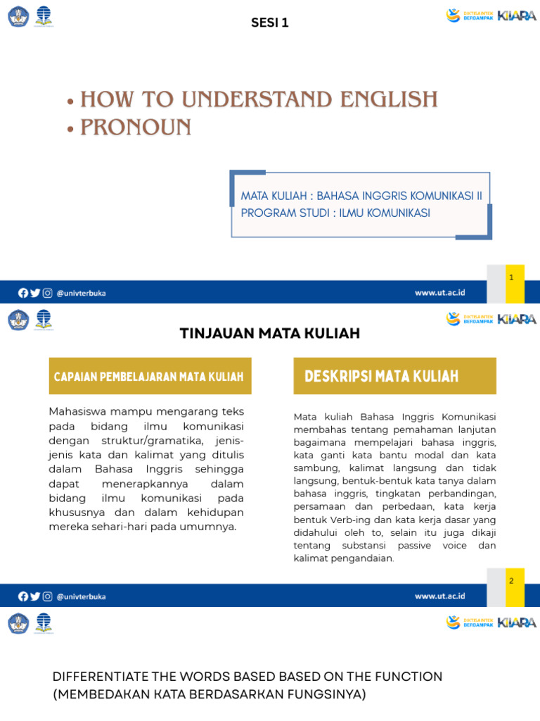 1_Sesi 1_BIK_How to Understand English | PDF