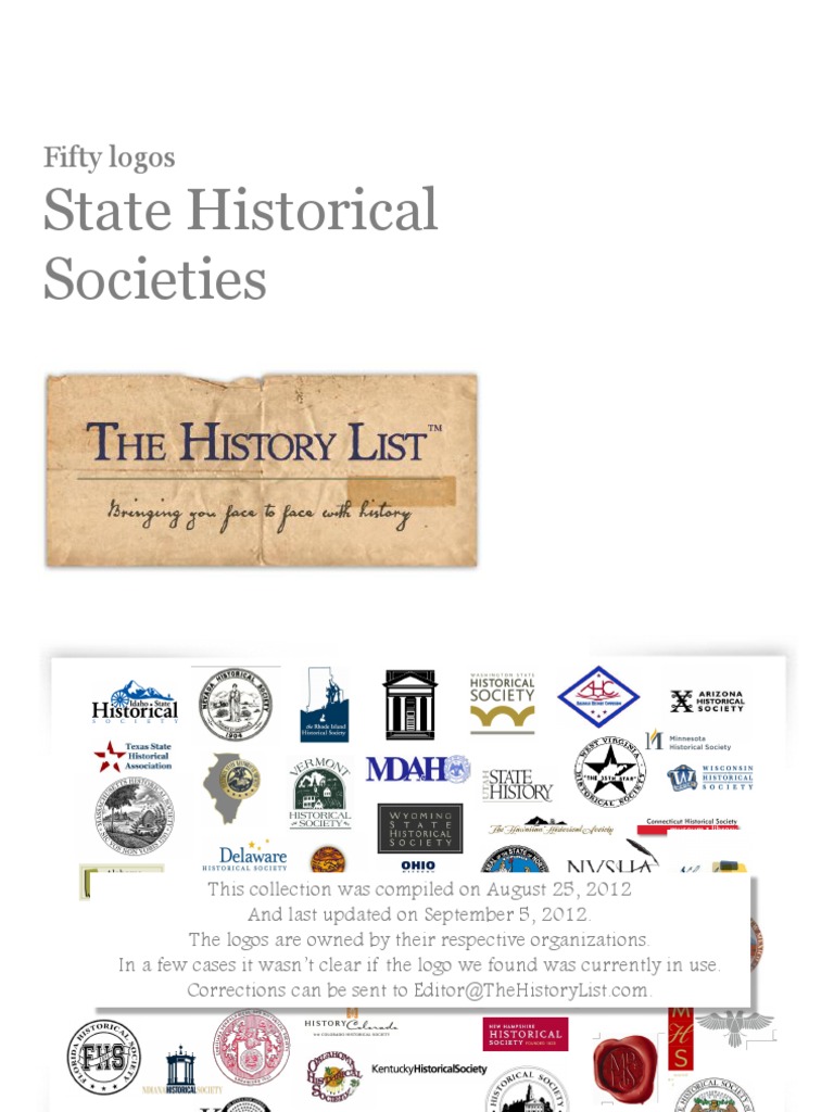 State Historical Society Logos Collection | PDF | Heritage ...