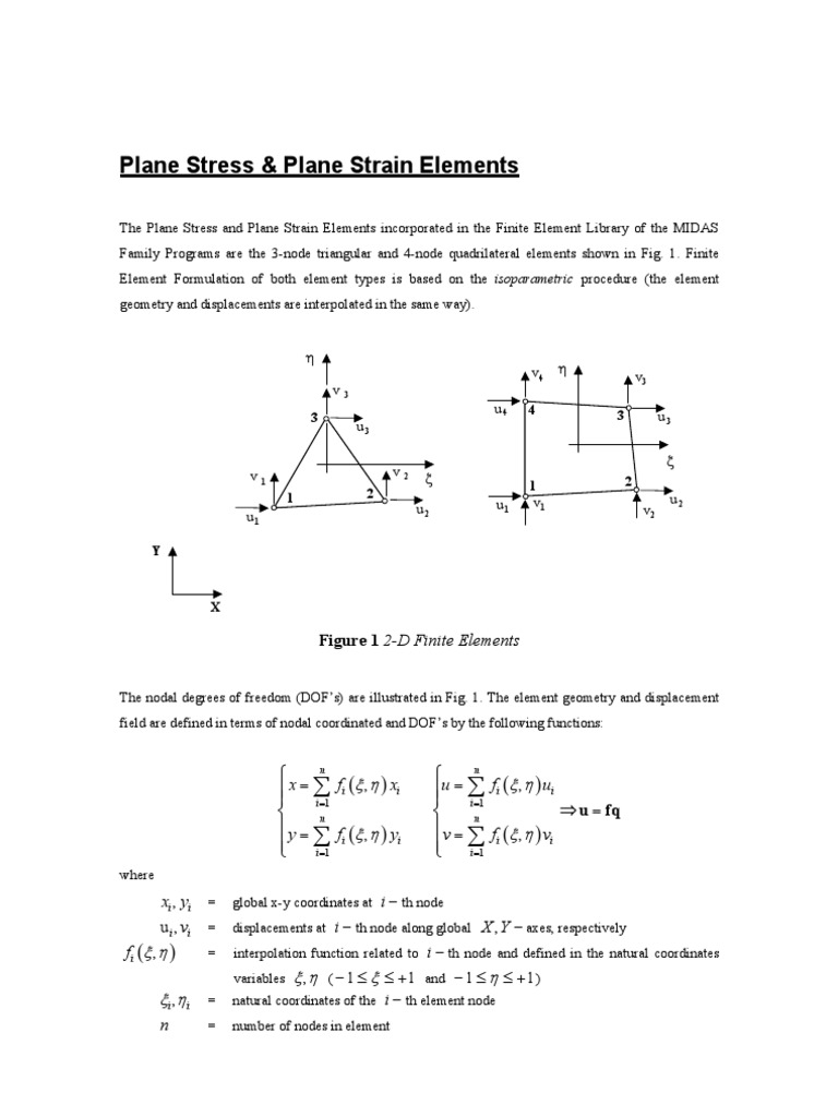 Plane Strain Modulus in FEM Elements | PDF | Integral | Young's Modulus
