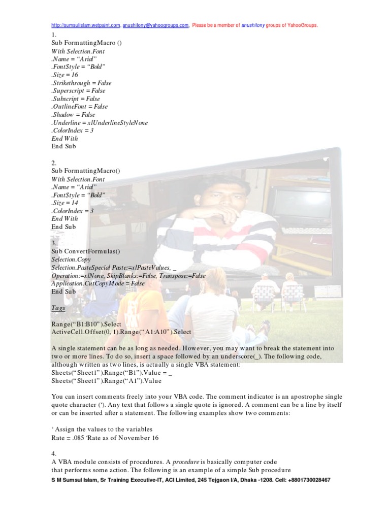 Create Excel Macro Without Having Programming Knowledge | PDF | Microsoft Excel | Subroutine