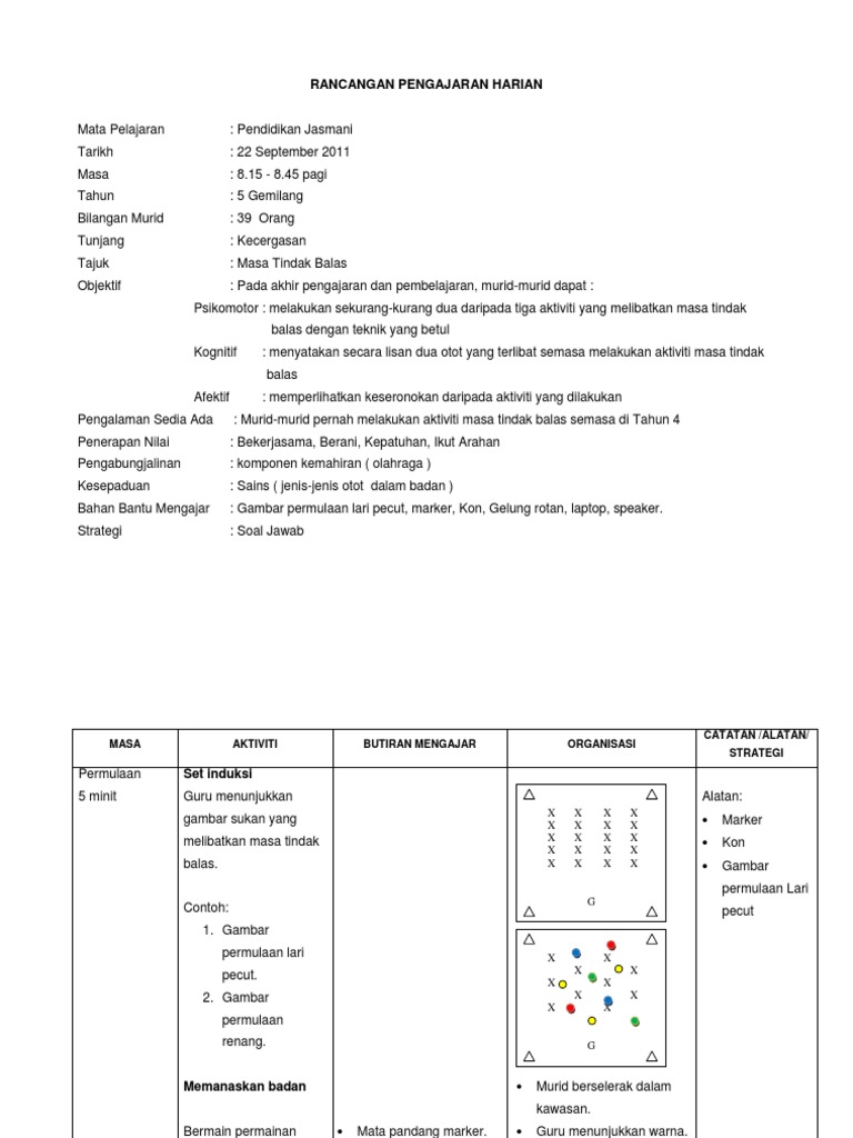 RPH PJ Tahun 5 | PDF