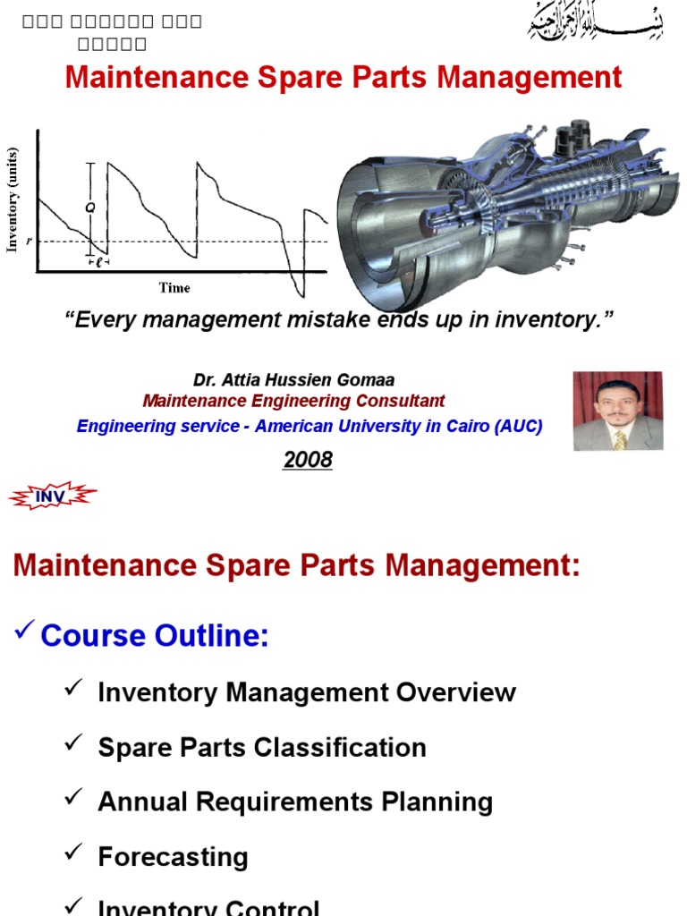 Maintenance Spare Parts Management Guide | PDF | Inventory | Standard ...