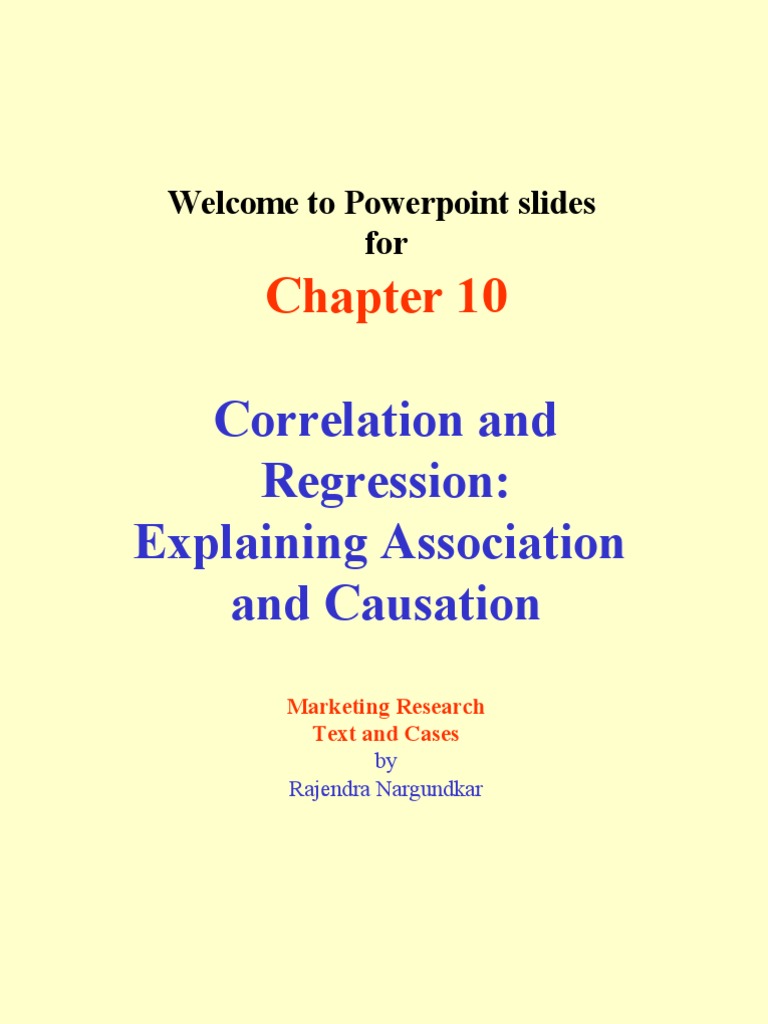 Correlation and Regression: Explaining Association and Causation | Download Free PDF ...