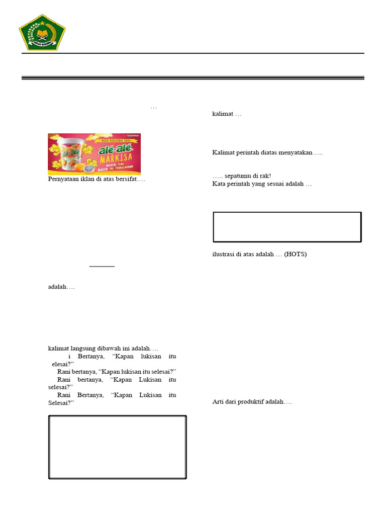 Sas 2 Kelas v - b.indonesia | PDF