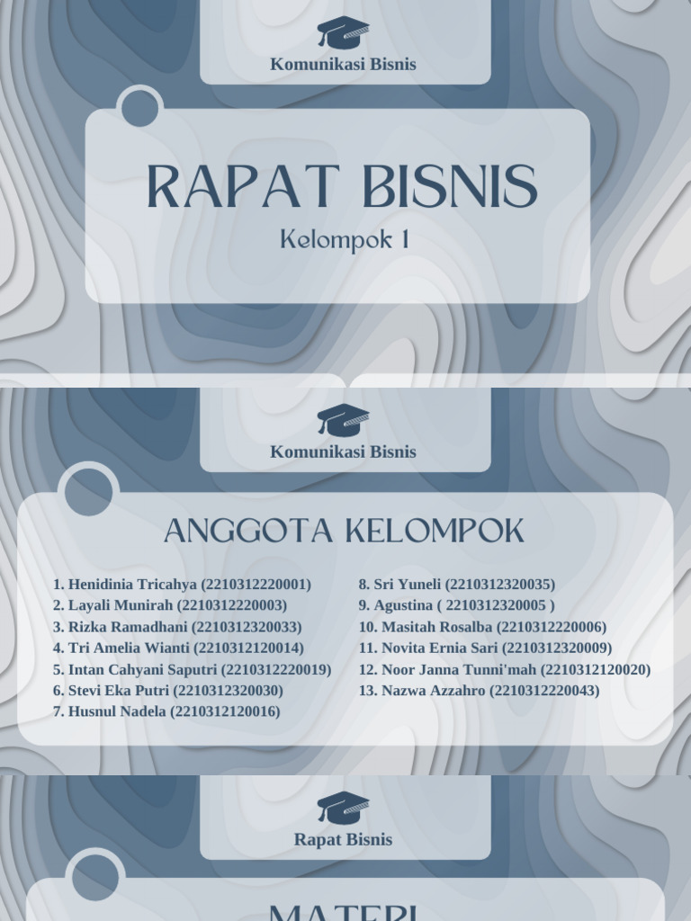 Materi 1 Rapat Bisnis | PDF