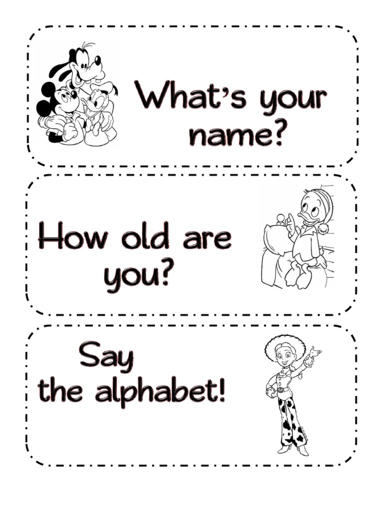 First Day Speaking Cards | PDF