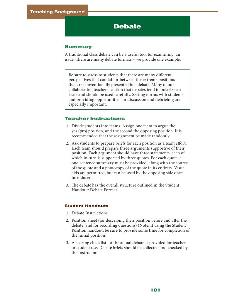 Debate Template | PDF | Psychological Concepts | Cognitive Science