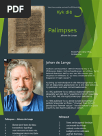 Palimpses - Johann de Lange | PDF
