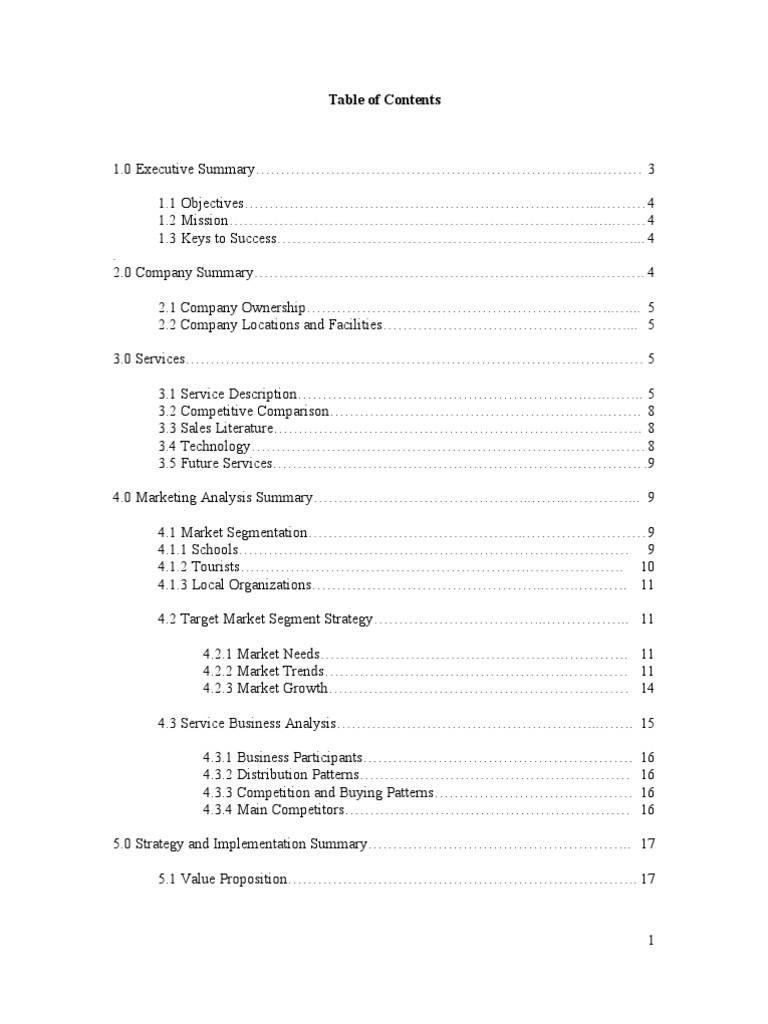 Tour Operator Business Plan Overview | PDF | Travel Agency | Tourism
