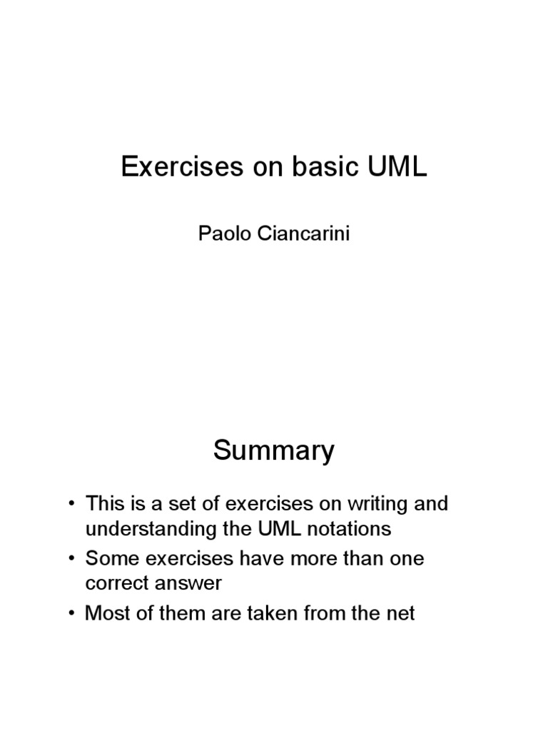 Uml Exercises | PDF | Use Case | Scientific Modeling