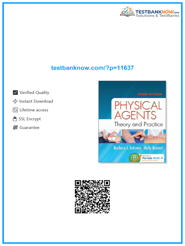 Test Bank For Physical Agents: Theory and Practice, 3rd Edition ...