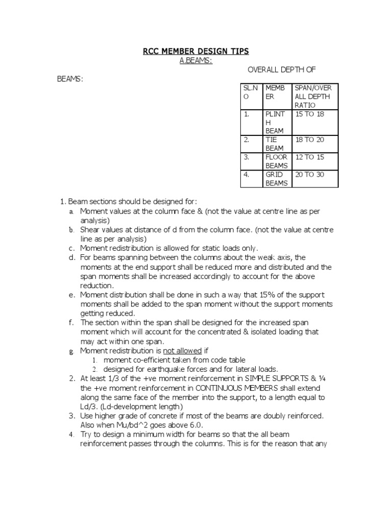 Structural Tips | PDF | Truss | Beam (Structure)