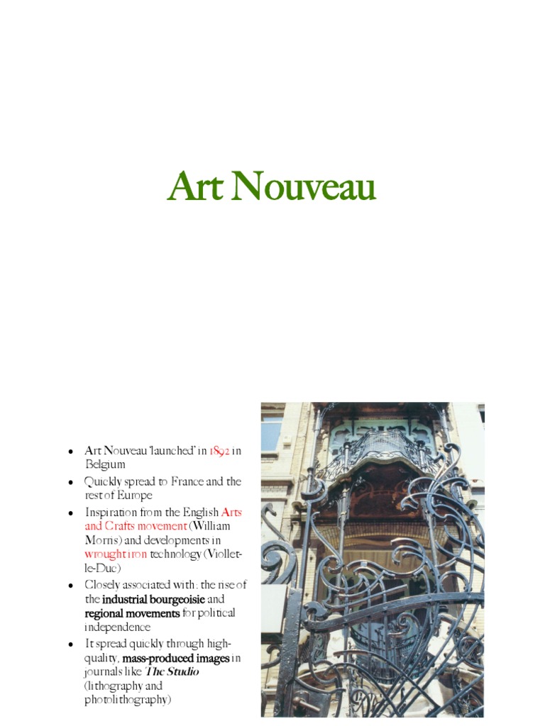 Art Nouveau PDF | PDF | Art Nouveau | Arts And Crafts Movement