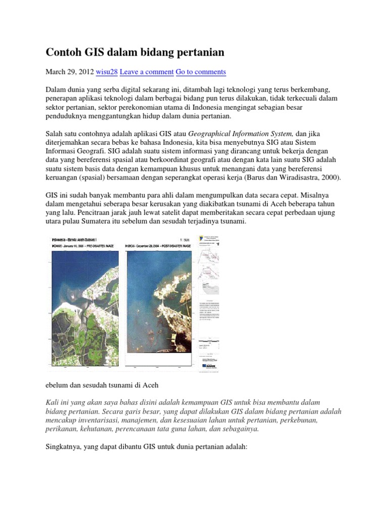 Contoh GIS Dalam Bidang Pertanian | PDF