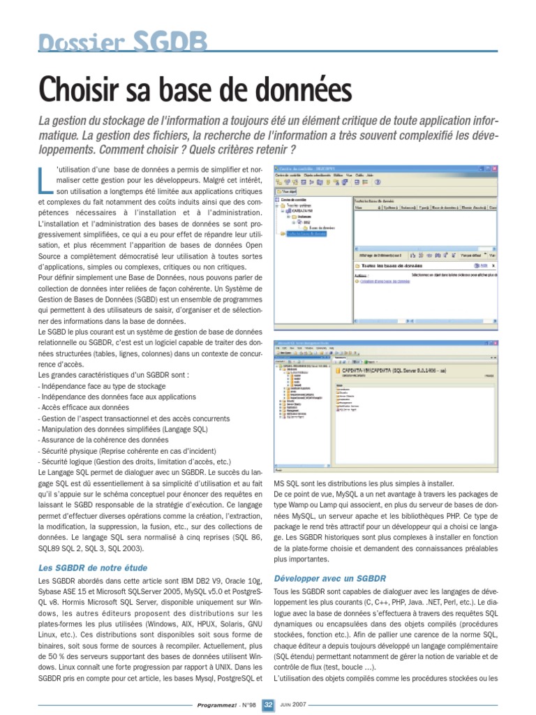 comment choisir son sgbd | MySQL | PostgreSQL
