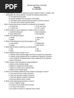 Year 8 Chemistry Test With Answer Sheet | PDF | Solution | Solubility