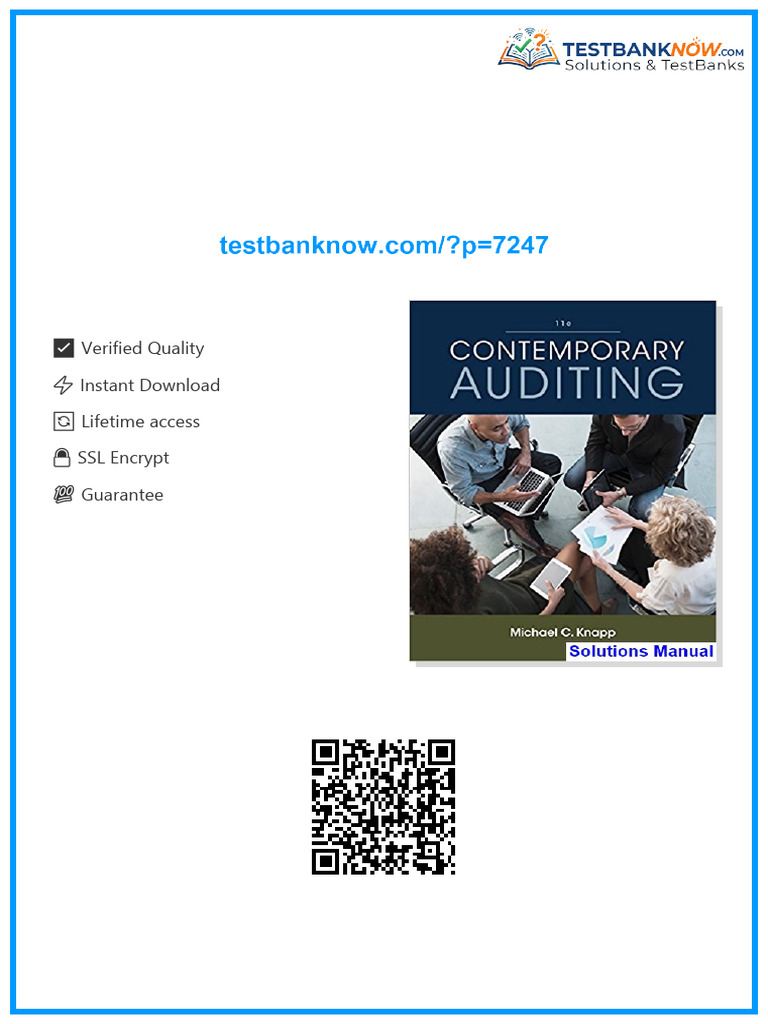 Contemporary Auditing 11th Edition Knapp Solutions Manual online ...