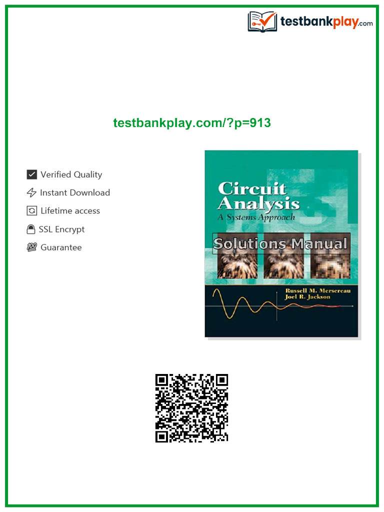 Circuit Analysis A Systems Approach 1st Edition Mersereau Solutions ...