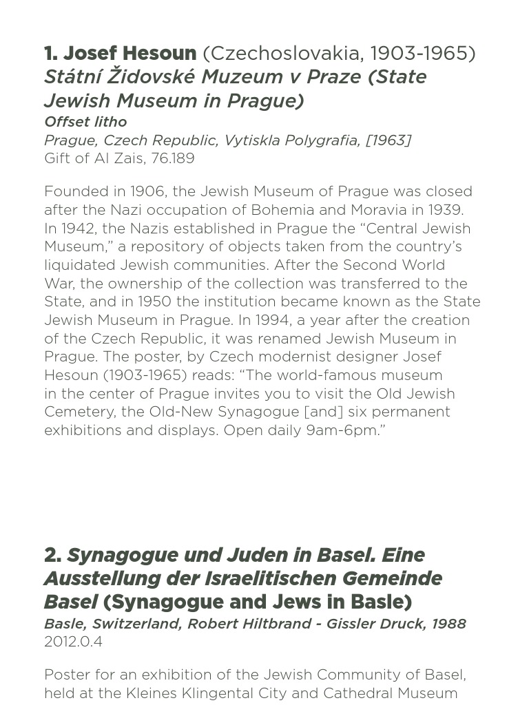 Reborn (2012) Exhibition Labels | PDF | Prague | Basel