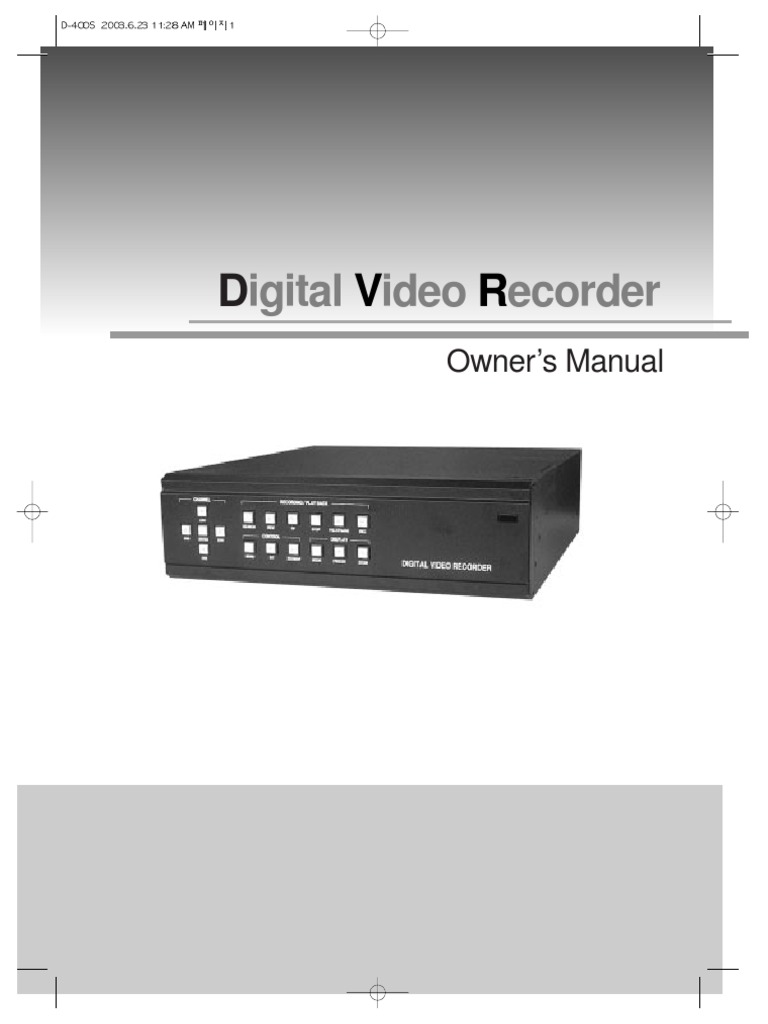 4-Channel DVR User Manual | PDF | Digital Video Recorder | Video
