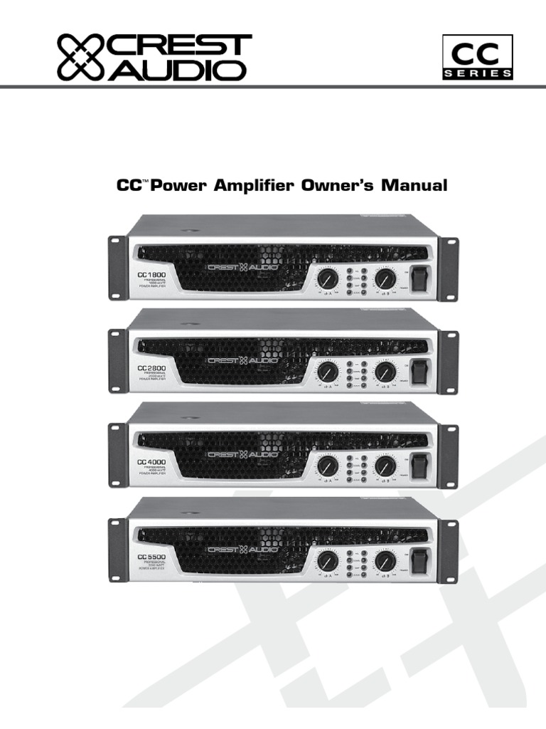 Crest CC4000 | PDF | Haut-parleur | Amplificateur électronique