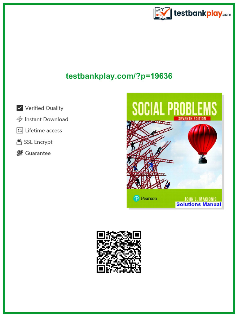 Social Problems 7th Edition Macionis Solutions Manual all chapters ...