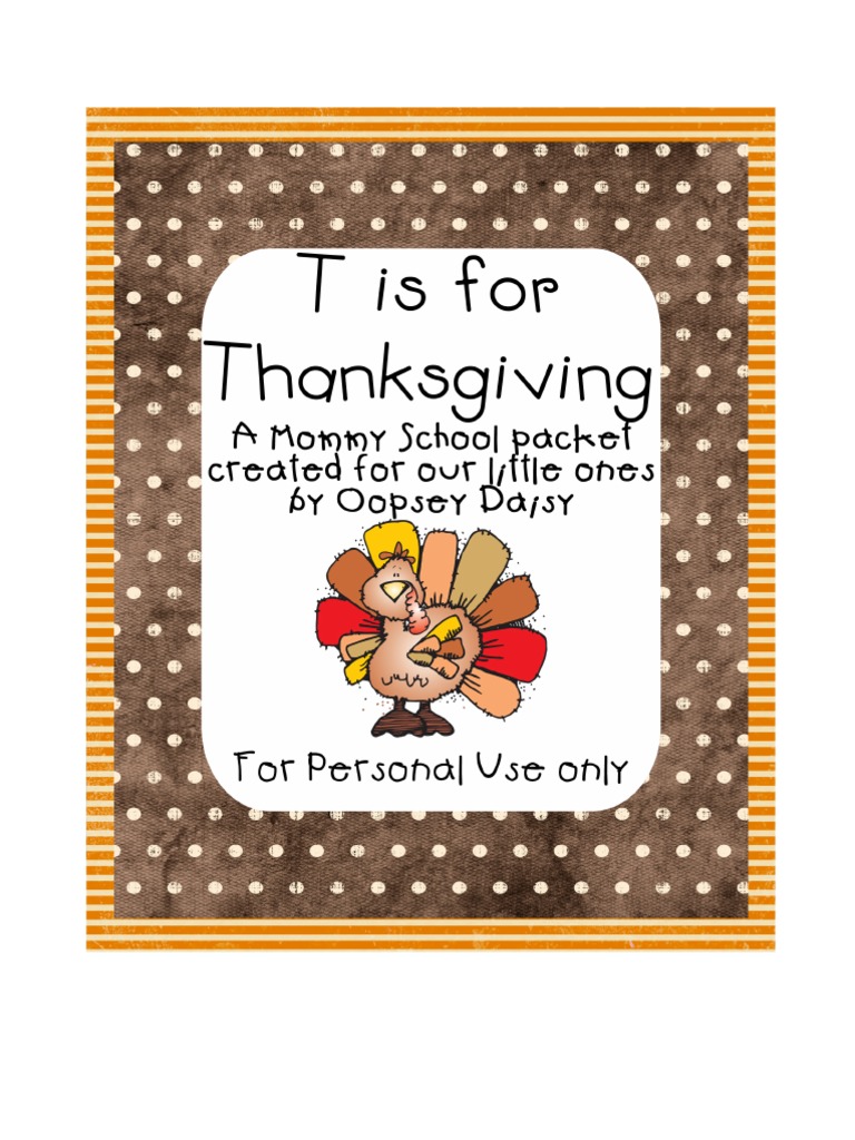 Mommy School Week 7 - Thanksgiving | PDF | Popcorn | Maize