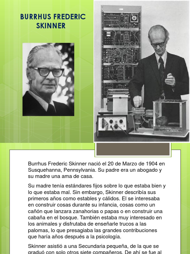 Biografia b f Skinner | Conceptos psicologicos | Psicología