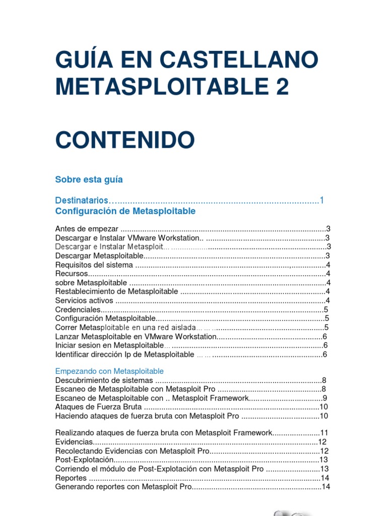 Guía en Castellano Metasploitable | PDF | V Mware | Sistema operativo