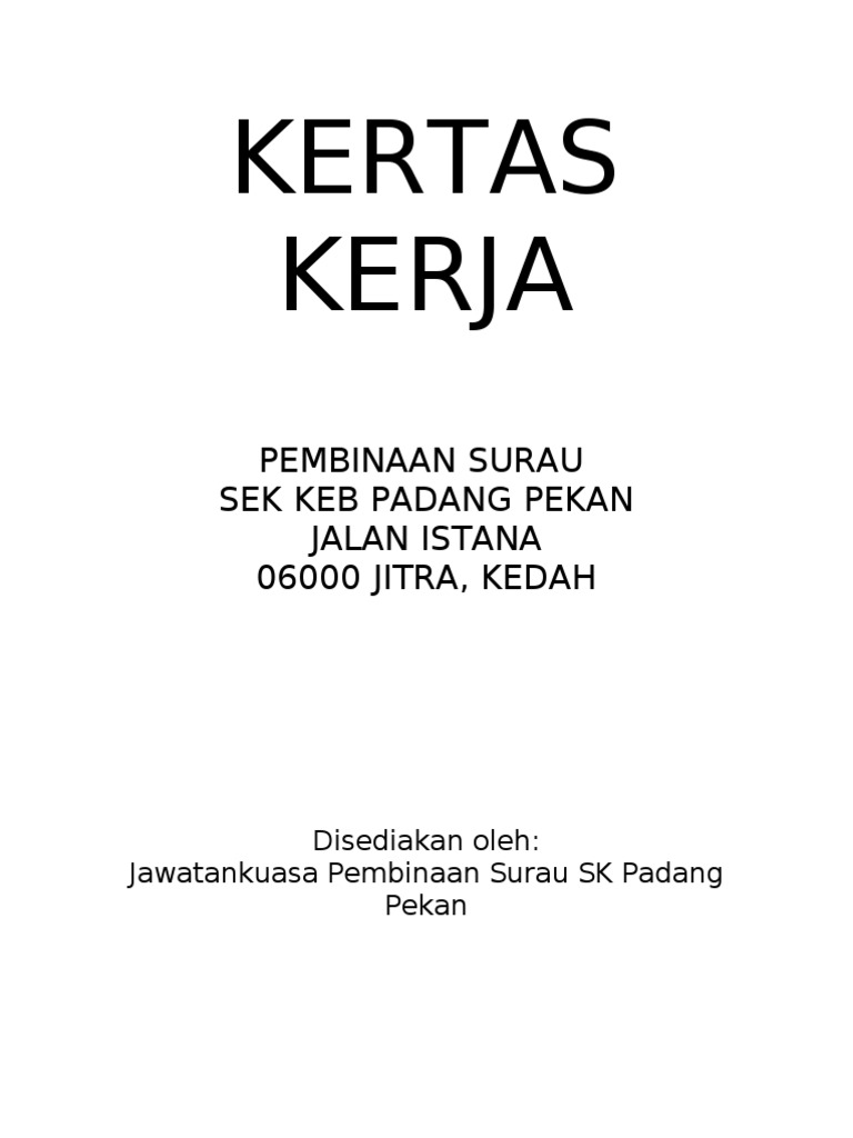 Kertas Kerja Surau Skda Pdf