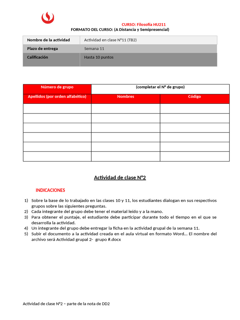 Actividad en clase N°2 - TB2JC | PDF