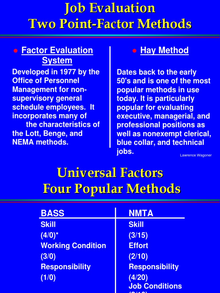 Hay System Job Evaluation Power Point | PDF | Evaluation | Cognitive ...