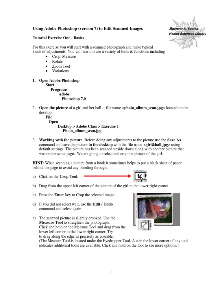 Photoshop Practice Exercises for Students | PDF
