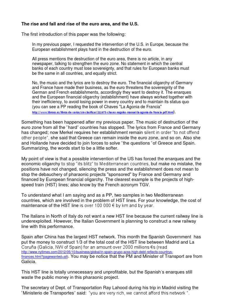 The Rise and Fall and Rise of The Euro Area | PDF | Eurozone | Euro