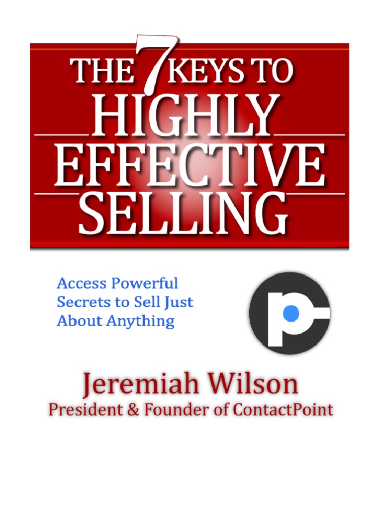 7 Keys To Highly Effective Selling | PDF | Sales | Motivation