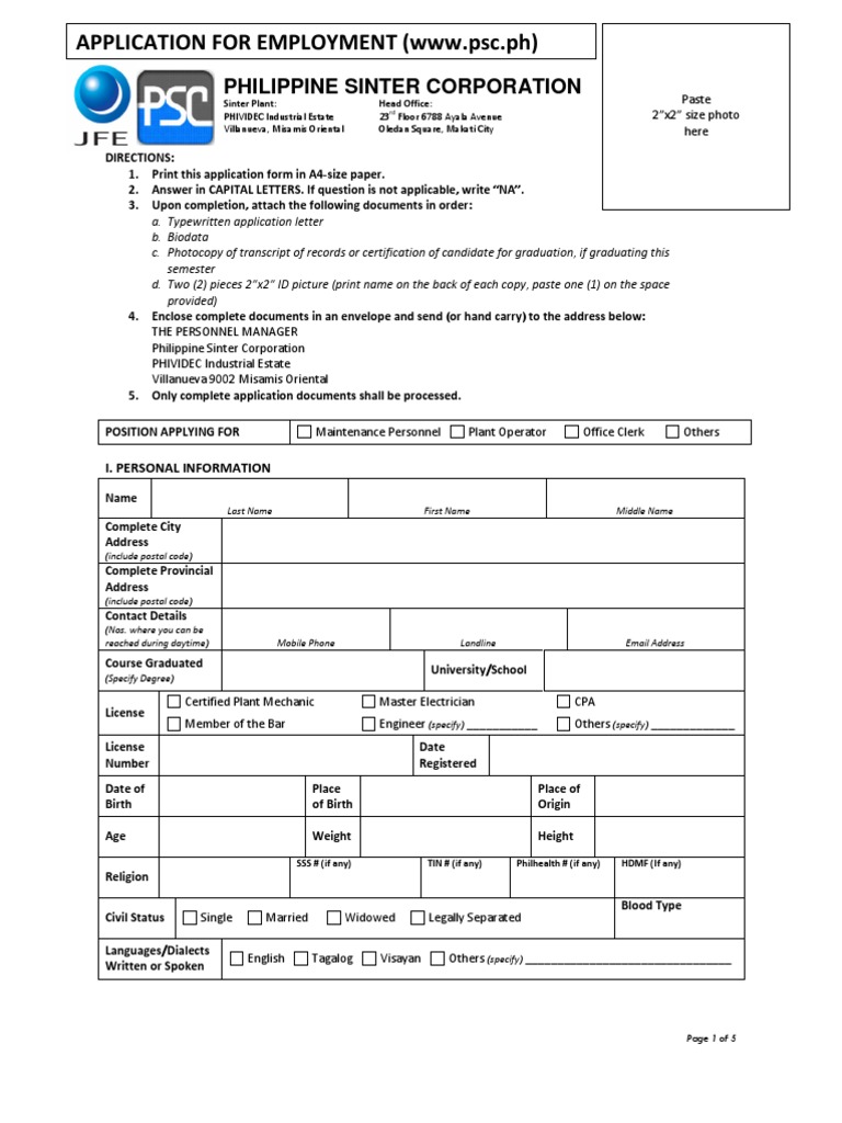 Philippine Sinter Corporation | PDF | Metro Manila | Philippines