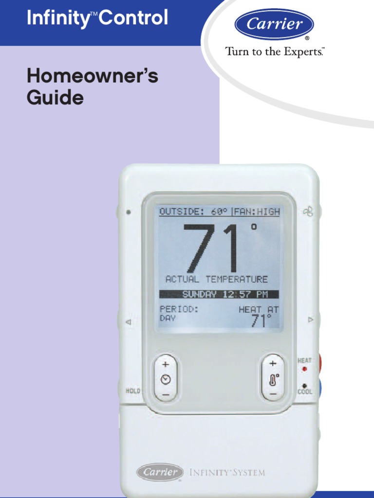 Carrier Infinity Control Owners Manual | PDF | Workweek And Weekend | Hvac