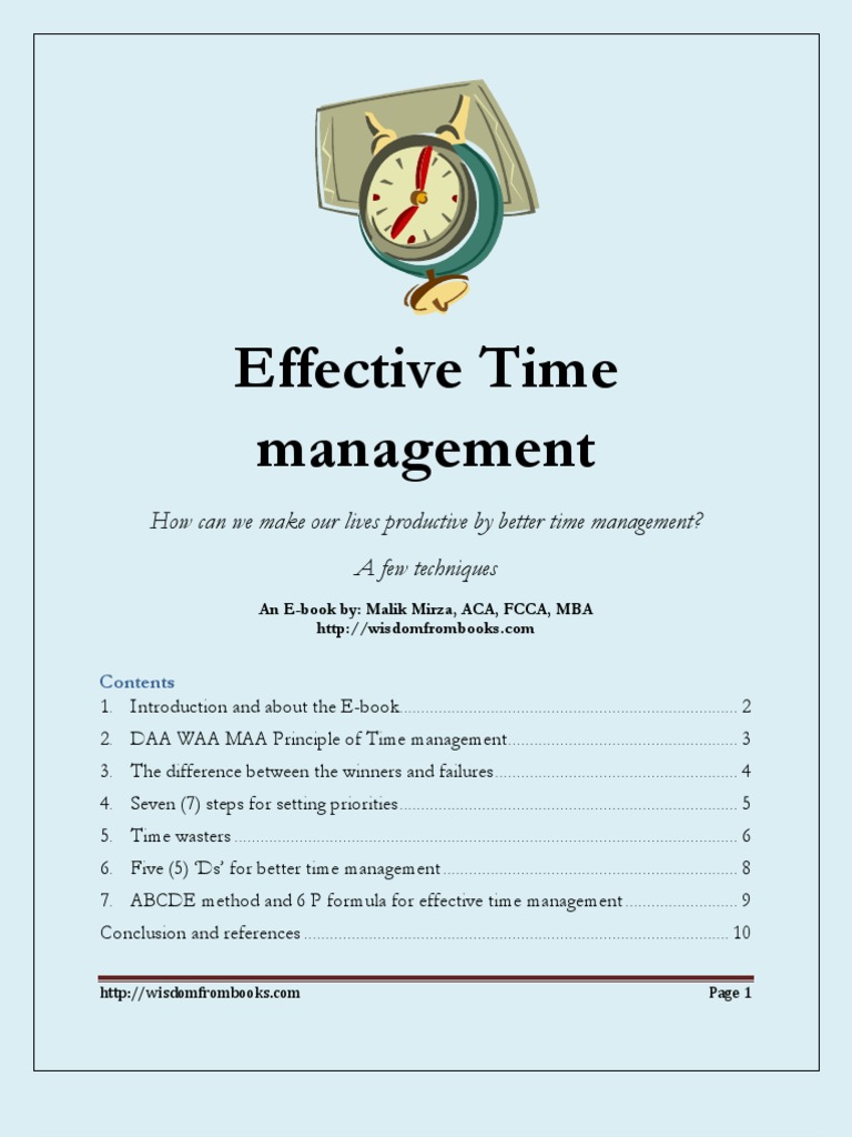 Effective Time Management | PDF
