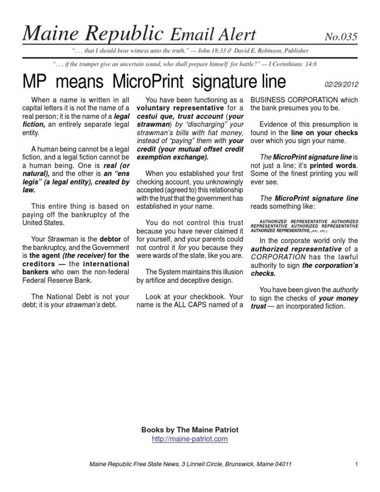 035 - MP Means MicroPrint Signature Line | PDF | Trust Law | Debt