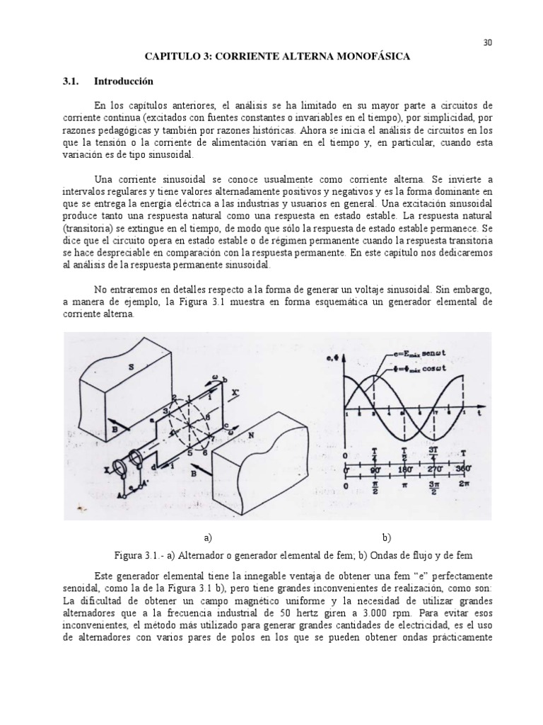 Corriente Alterna Monofasica | Energia electrica | Impedancia eléctrica