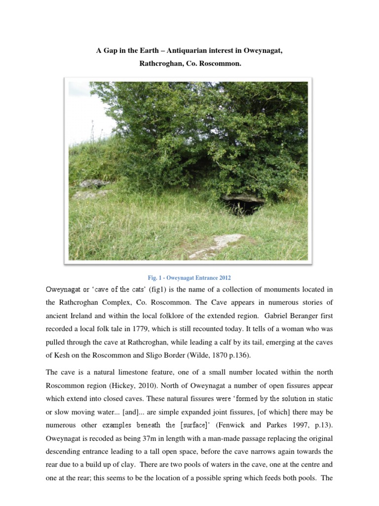 A Gap in The Earth - Antiquarian Interest in Oweynagat, Rathcroghan, Co ...