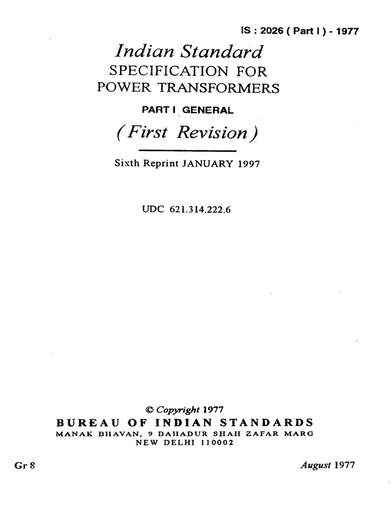 2026 1(Power Transformers) | PDF | Transformer | Electrical Impedance