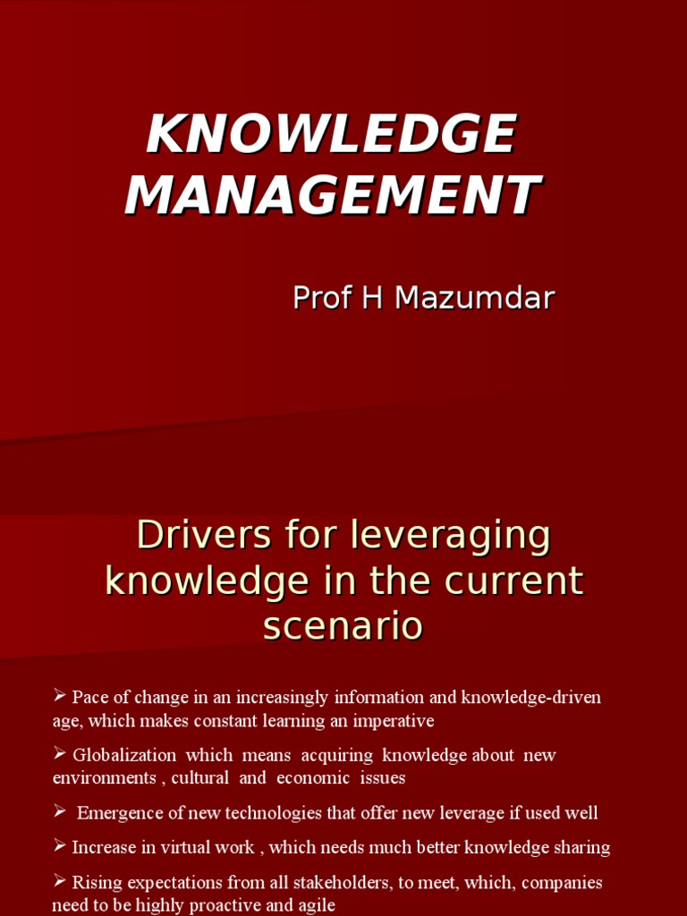 Knowledge Management | PDF | Creativity | Knowledge