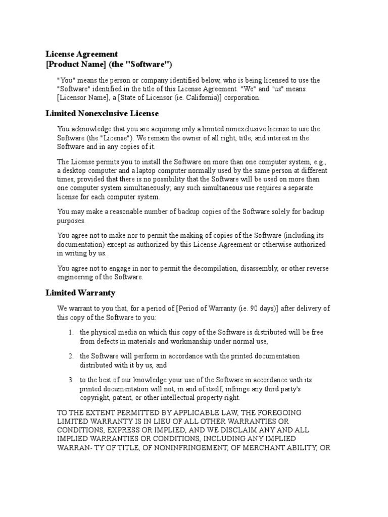 Shrink Wrap License Agreement Overview | PDF | Implied Warranty | License
