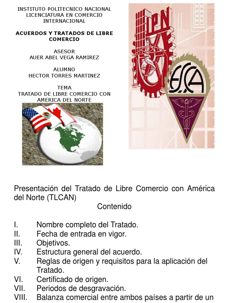 Actividad 11 TLCAN | PDF | Tratado de Libre Comercio Norteamericano ...