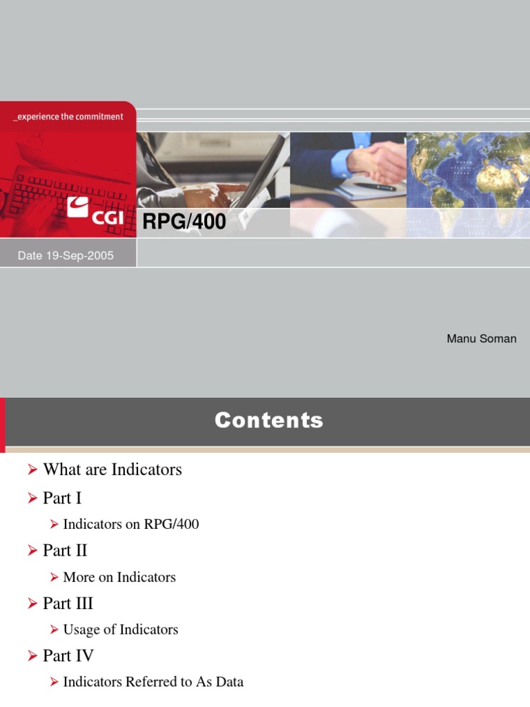 RPG400 Indicators | PDF | Array Data Structure | Computer File