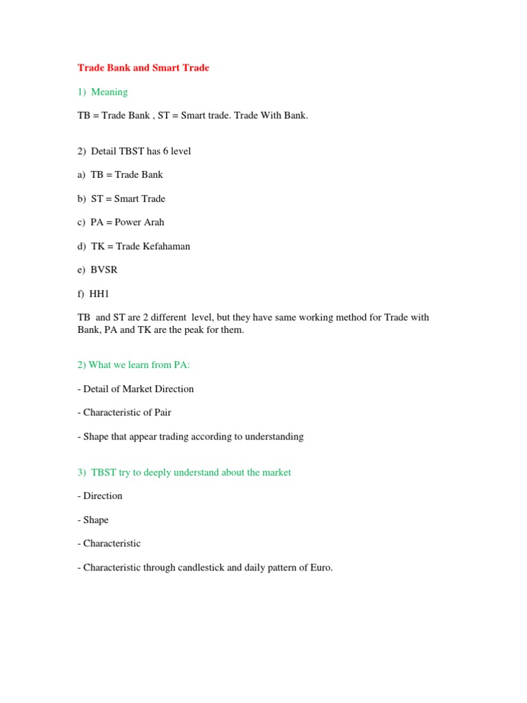 Trade Bank and Smart Trade | PDF