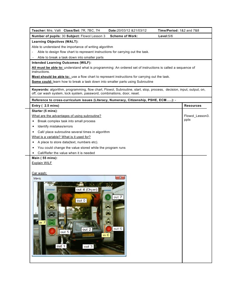 Flowol Lesson: Algorithms & Flowcharts | PDF | Subroutine | Algorithms